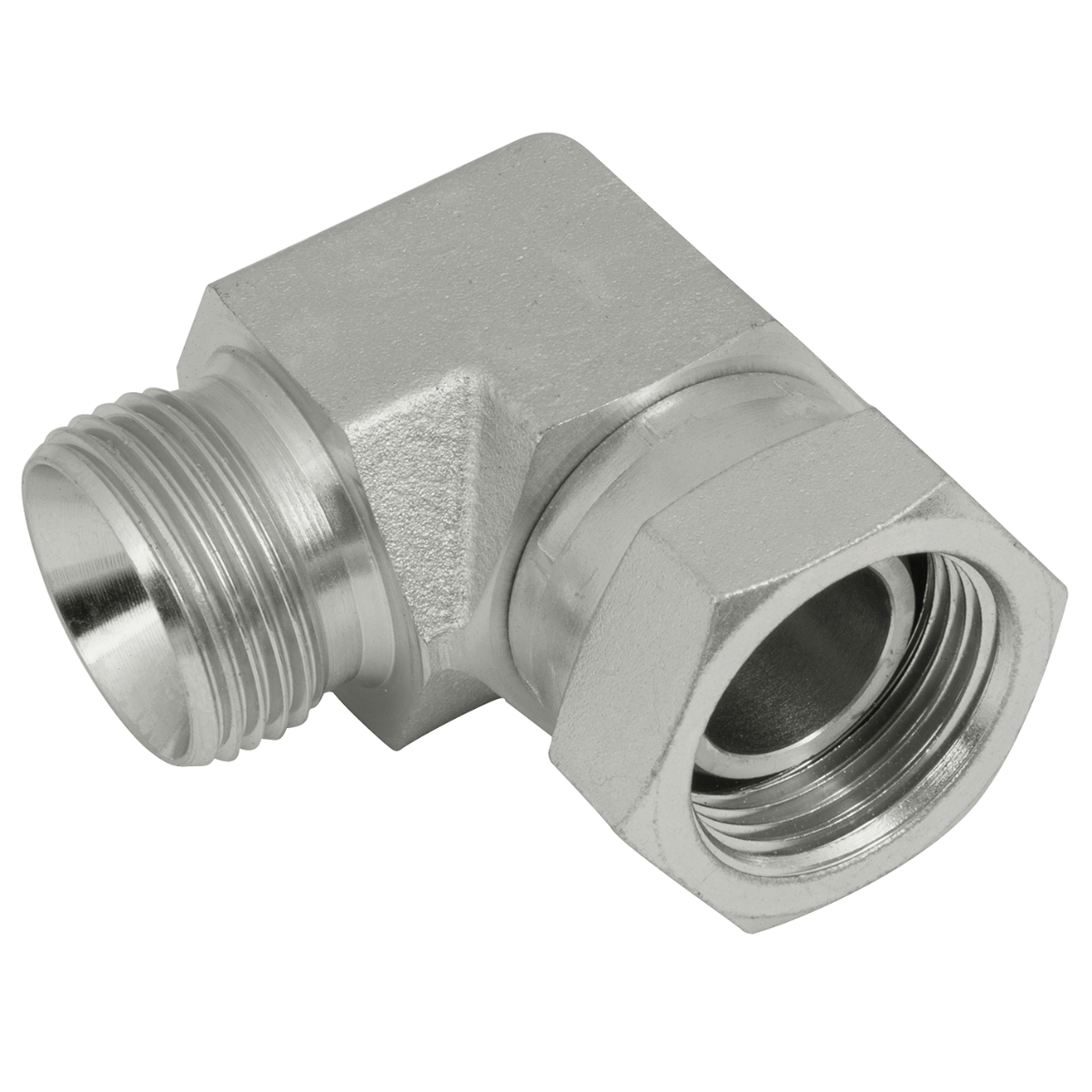 BSPP Male for Cone Seal x BSPP Swivel Female 90° Compact Elbow 60° Con ...