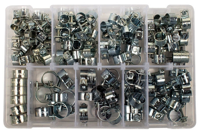 116 Piece Zinc Plated Mini Hose Clips Selection Box (7mm - 18mm) – The ...